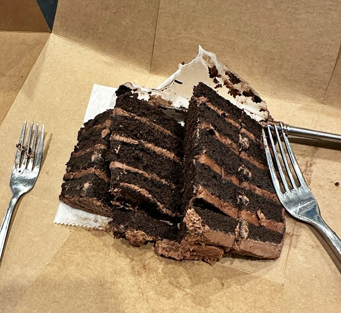 This chocolate layer cake isn't just dessert &ndash; it's an architectural marvel of cocoa, frosting, and the reason elastic waistbands were invented.