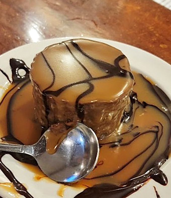 Chocolate caramel dessert that makes sharing seem like a terrible mistake after the first decadent bite.