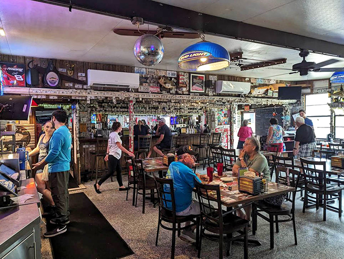 Where license plates meet fishing trophies and neon signs&mdash;a museum of Americana that happens to serve incredible seafood.