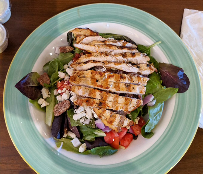 This grilled chicken salad isn't just lunch&mdash;it's proof that healthy eating doesn't require sacrifice. Those grill marks tell the real story.