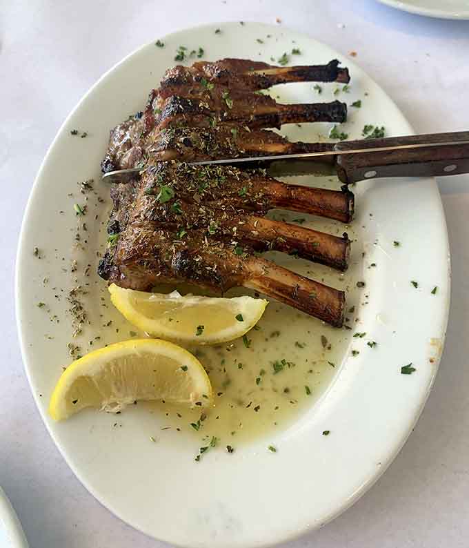 These lamb chops are charbroiled to perfection, proving that sometimes the best meals require getting a little hands-on with your food.