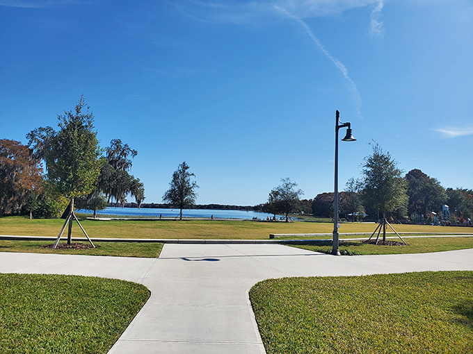 Lakeside pathways offer views that make even power walkers pause, where exercise meets scenic appreciation.