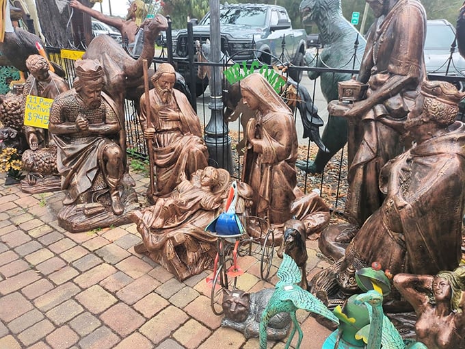 Sacred art meets skilled hands in this nativity collection, where wood transforms into reverent figures that radiate quiet dignity.