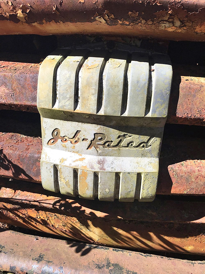 This "Job-Rated" emblem tells of an era when trucks weren't just transportation but badges of American industrial might.