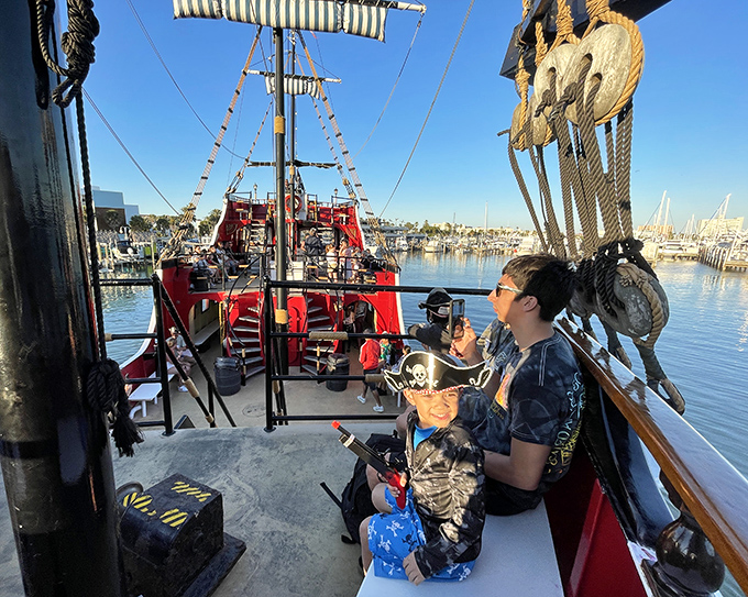 The polished deck offers panoramic views of Clearwater's coastline, a perspective reserved for birds and fortunate buccaneers.