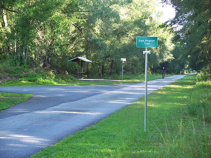 The Good Neighbor Trail sign doesn't lie &ndash; this path connects communities with the friendly reliability of that neighbor who always returns your lawn mower.