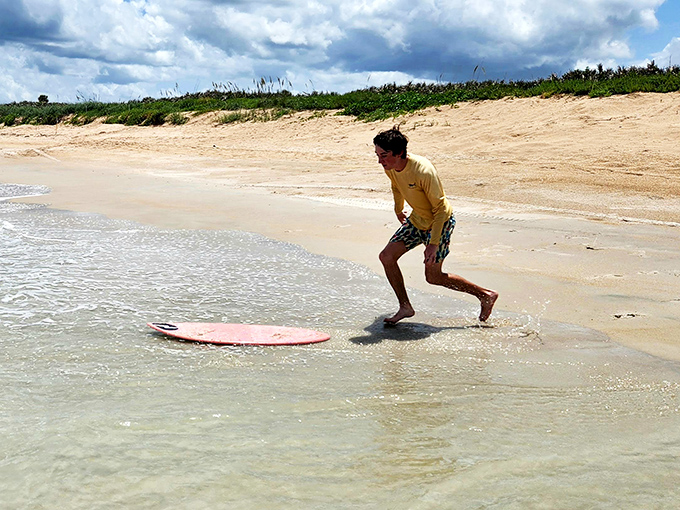 Catching waves at Canaveral &ndash; where surfing isn't about being seen but about connecting with the ocean's ancient rhythm.