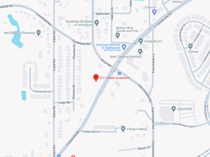 9/11 Whale Sculptures 10 Map