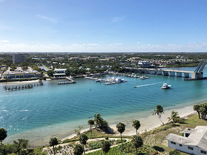 Aerial view of Jupiter's waterways shows the perfect blend of natural beauty and waterfront development that makes this town special.