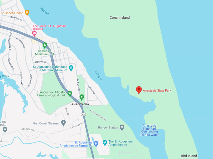 anastasia state park 10 map