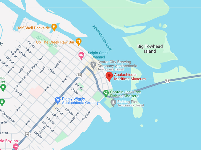 apalachicola maritime museum 10 map