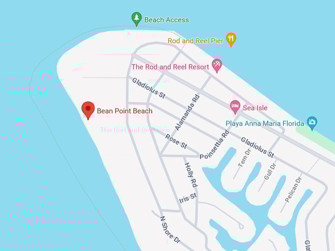 bean point beach 10 map