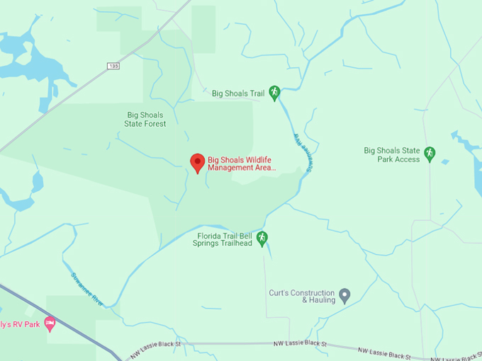 big shoals state park 10 map