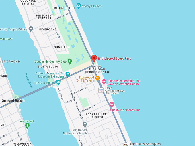 birthplace of speed park 10 map