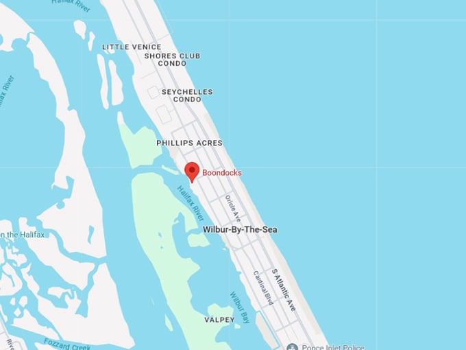 boondocks restaurant 10 map