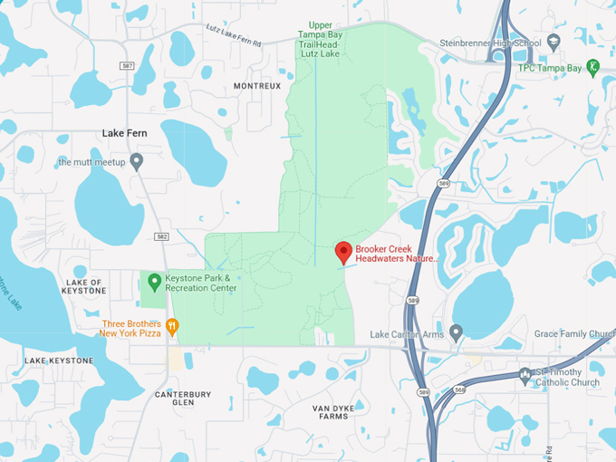 brooker creek headwaters nature preserve 10 map