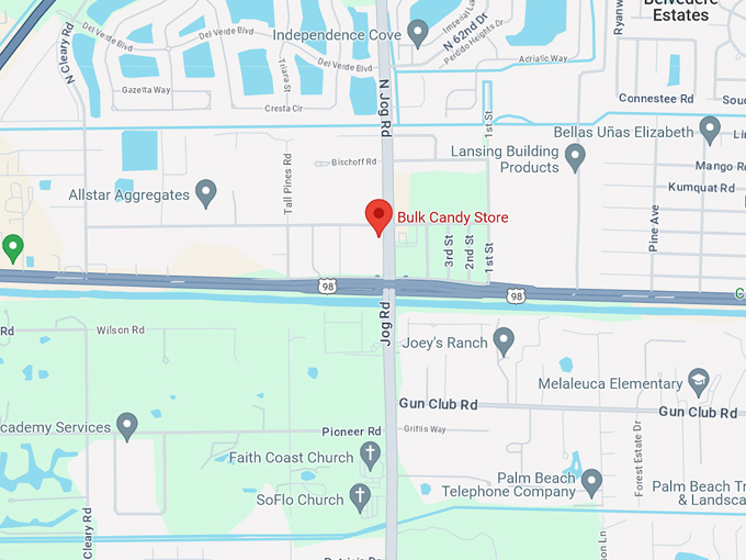 bulk candy store map