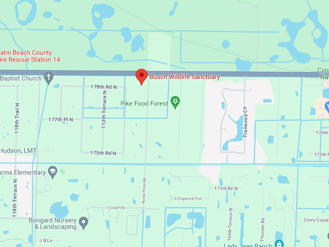 busch wildlife sanctuary 10 map