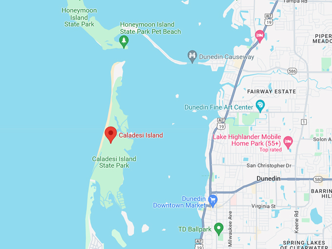 caladesi island 10 map