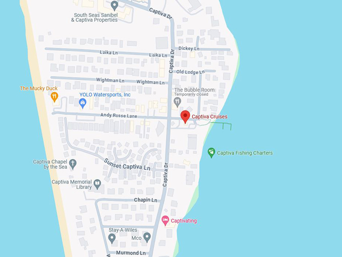 captiva cruises 10 map