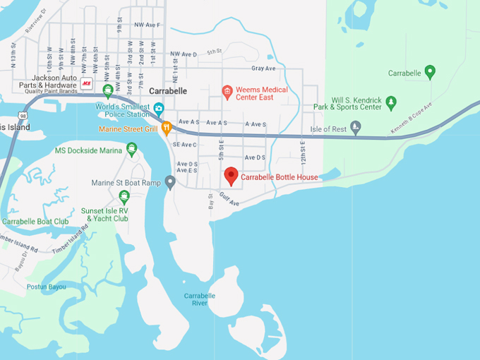 carrabelle bottle house 10 map