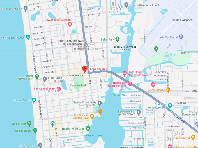 chops city grill 10 map