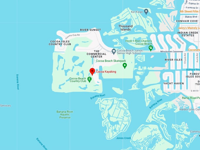 cocoa kayaking 10 map