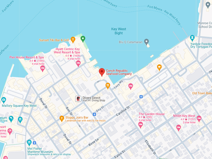 conch republic seafood company map