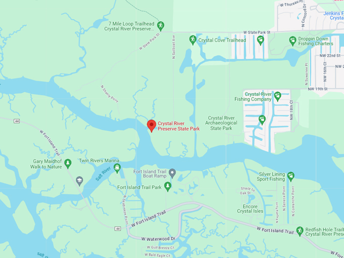 crystal river preserve state park 10 map
