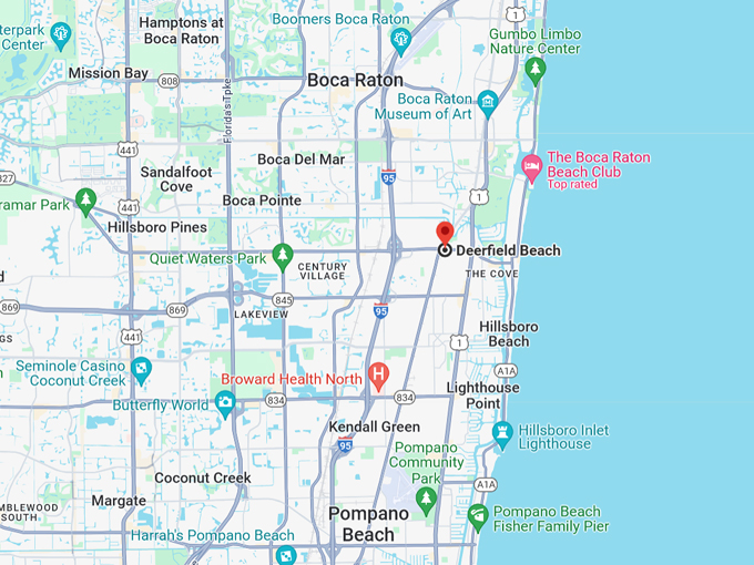 deerfield beach 10 map