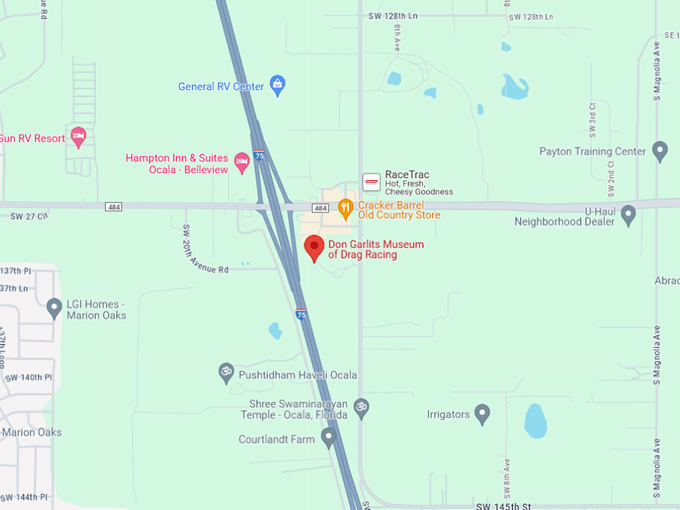 don garlits museum of drag racing map