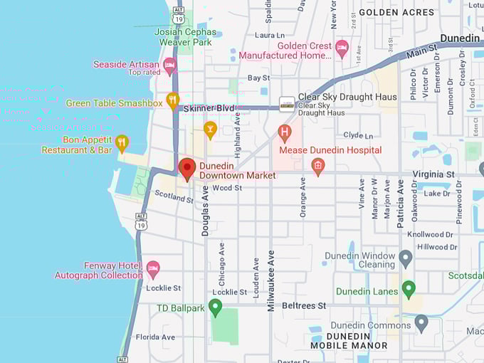 dunedin downtown market 10 map