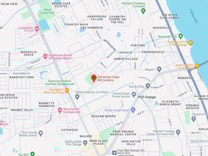 dunlawton sugar mill gardens 10 map