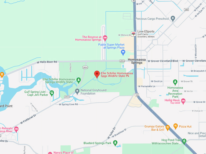 ellie schiller homosassa springs wildlife state park 10 map