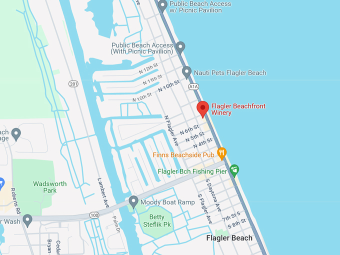 flagler beachfront winery 10 map