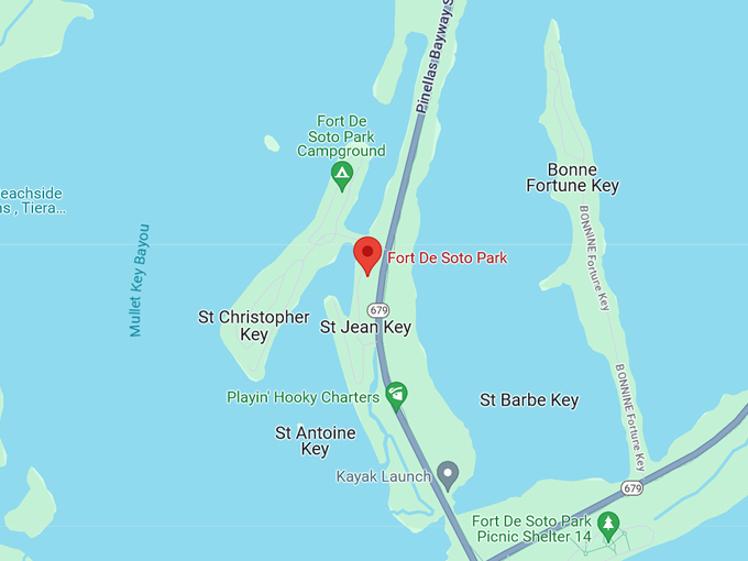 fort desoto park 10 map