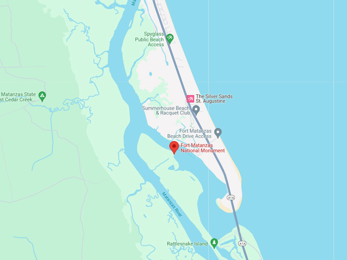fort matanzas national monument 10 map