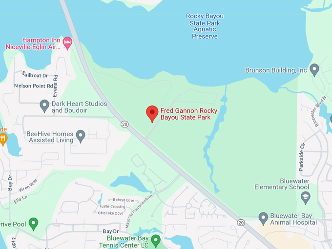 fred gannon rocky bayou state park 10 map