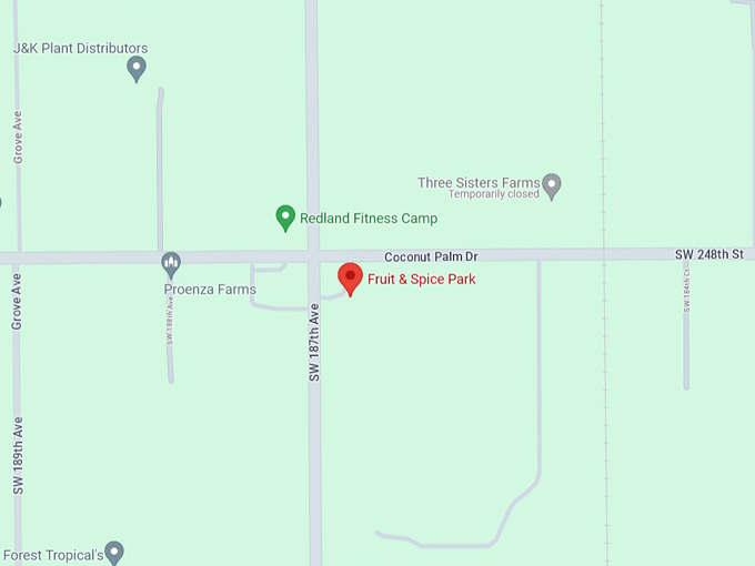 fruit and spice park 10 map