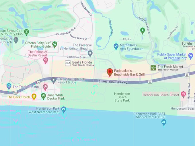 fudpuckers beachside bar grill 10 map