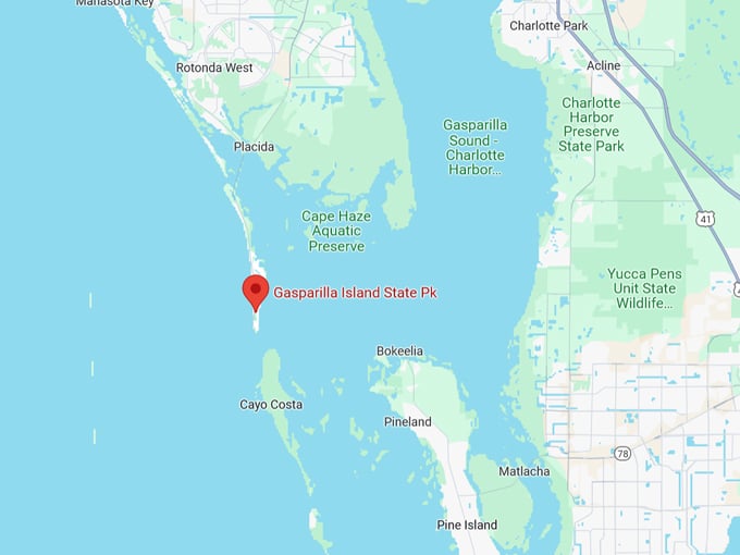 gasparilla island state park 10 map