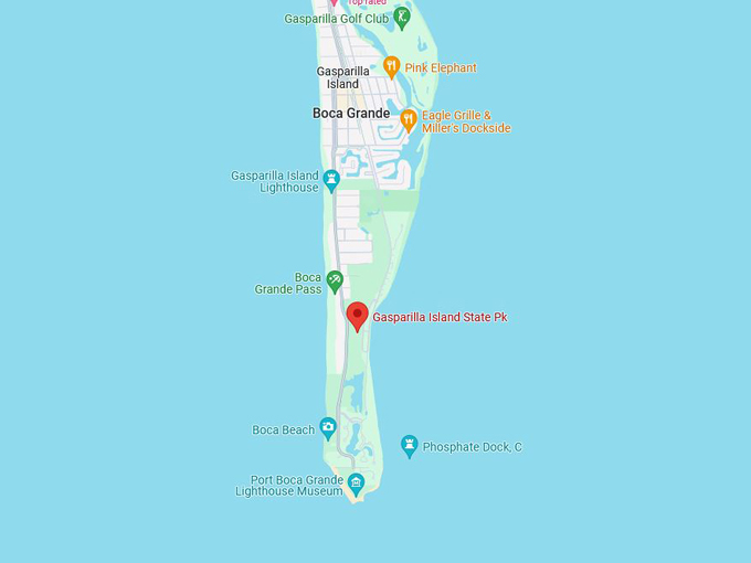 gasparilla island state park 10 map