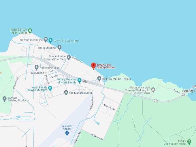 green cove springs marina 10 map