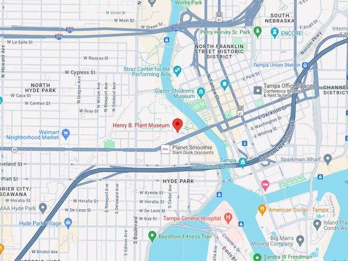 henry b. plant museum 10 map