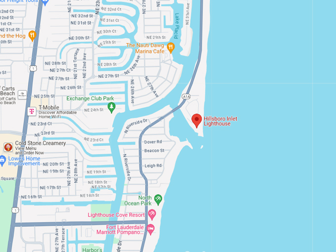 hillsboro inlet light 10 map