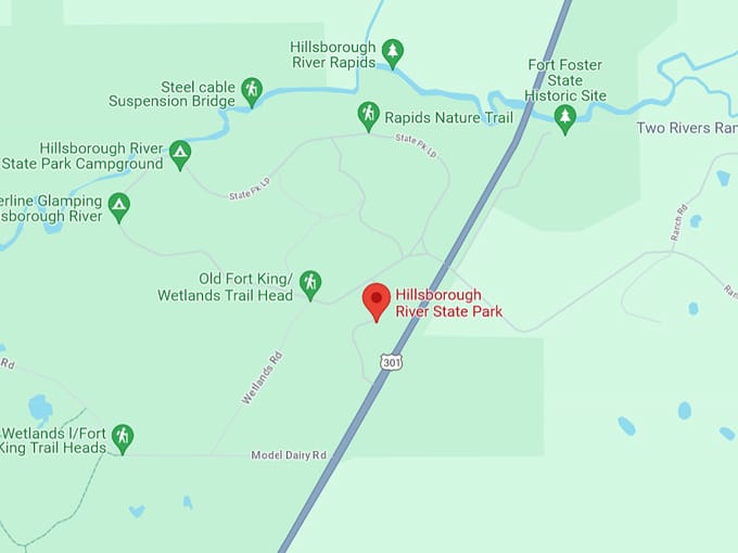 hillsborough river state park 10 map