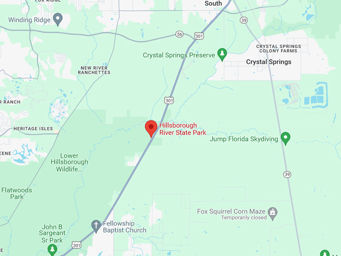 hillsborough state park 10 map