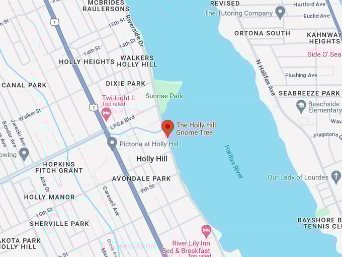 holly hill gnome tree 10 map