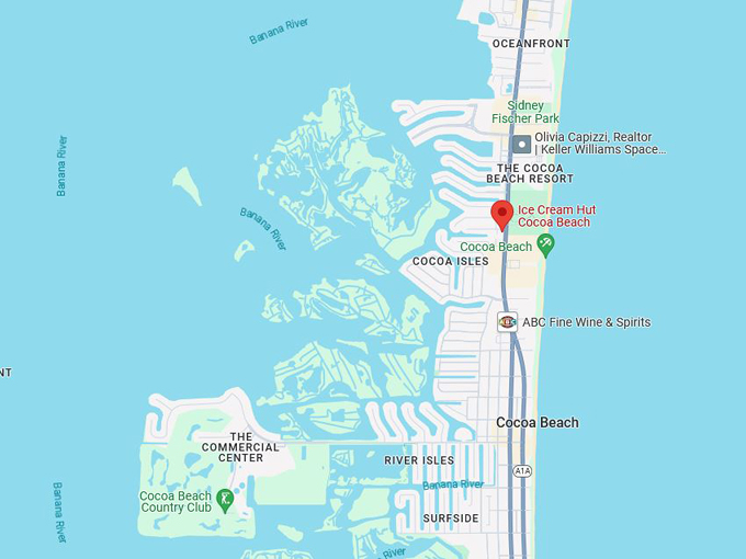 ice cream hut 10 map