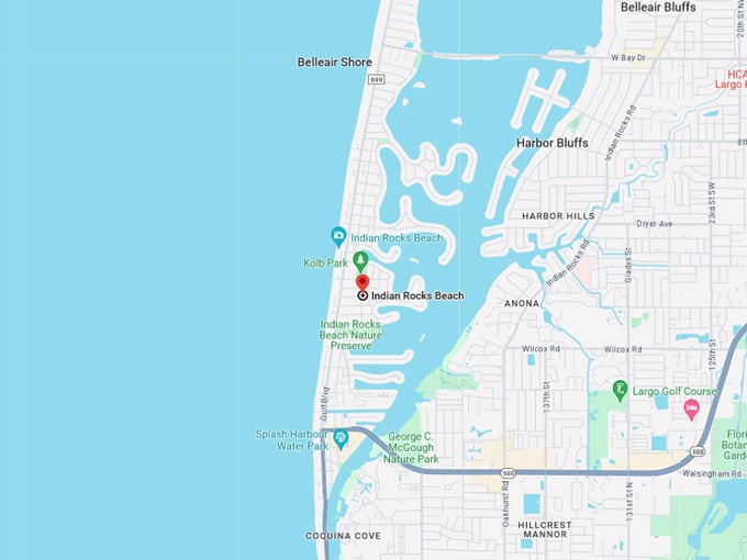 indian rocks beach 10 map
